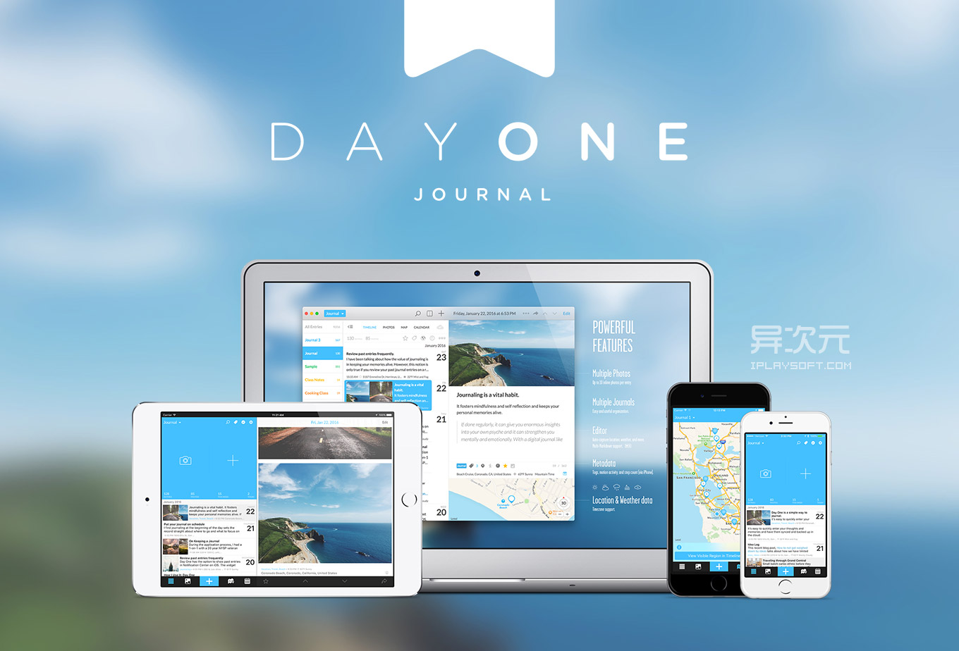 Day One 2 - 清新优雅的个人日记应用，让生活满满的都是回忆！ - 异次元软件下载