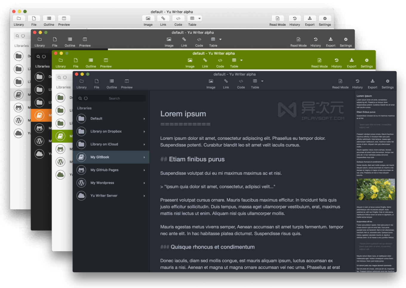Yu Writer - 让你找到写作乐趣的 Markdown 文本编辑器写作工具新秀！ - 异次元软件下载