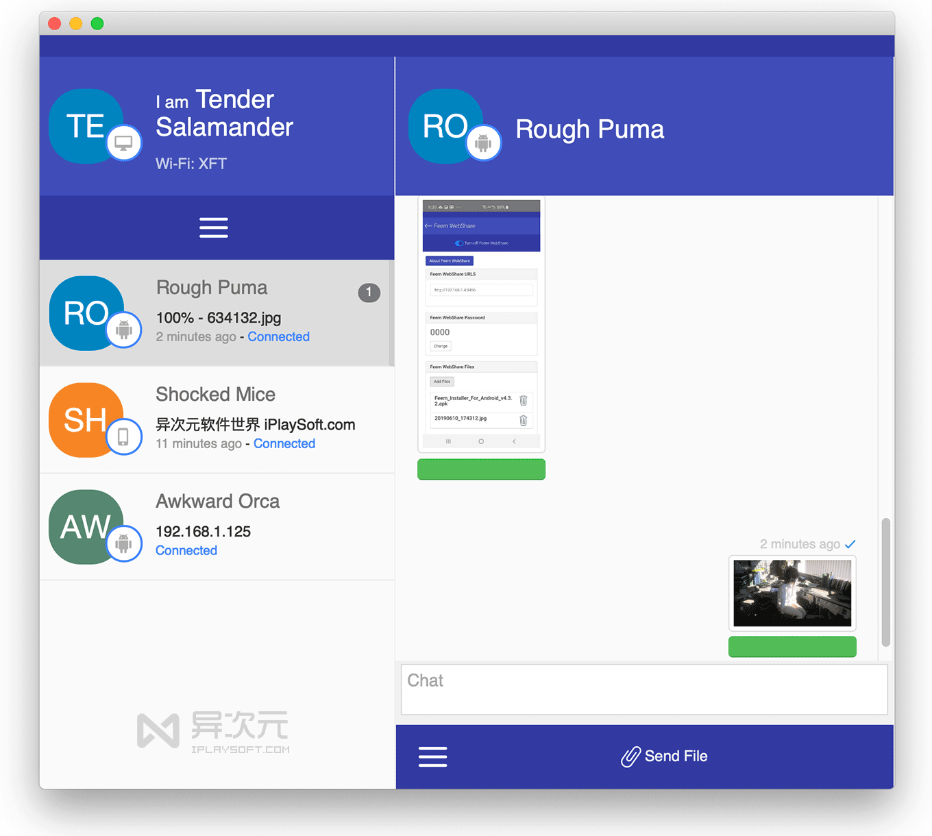 Feem - 超好用的手机电脑跨平台局域网文件传输工具神器 (速度快/无限制/可离线) - 异次元软件下载