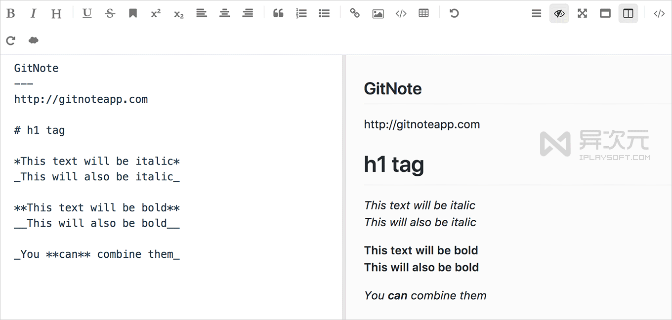 GitNote - 使用 Git 来管理内容的免费跨平台日记笔记软件 - 异次元软件下载