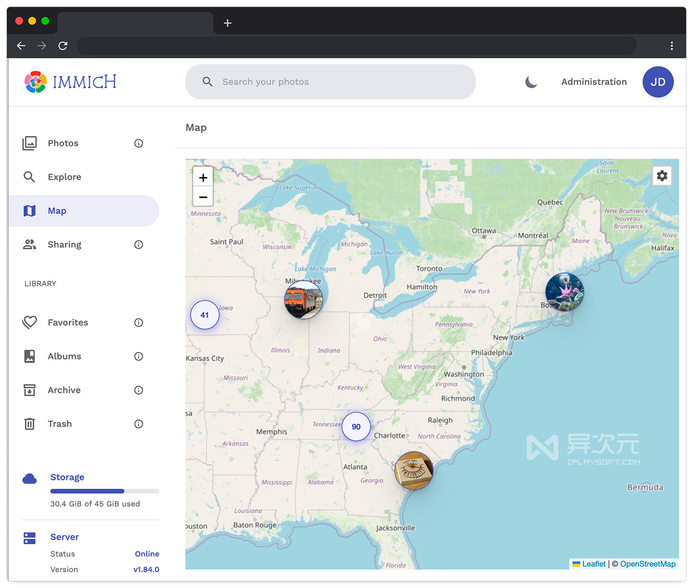 Immich - 手机自动备份照片视频到 NAS！开源自部署私有云相册 (替代群晖谷歌) - 异次元软件下载