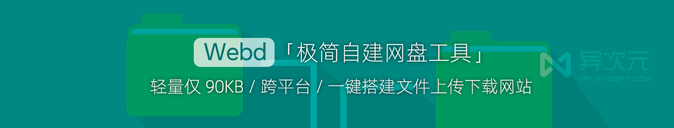 Webd - 体积仅 90KB！极简轻量自建网盘工具 / 快速搭建文件上传下载网站 - 异次元软件世界