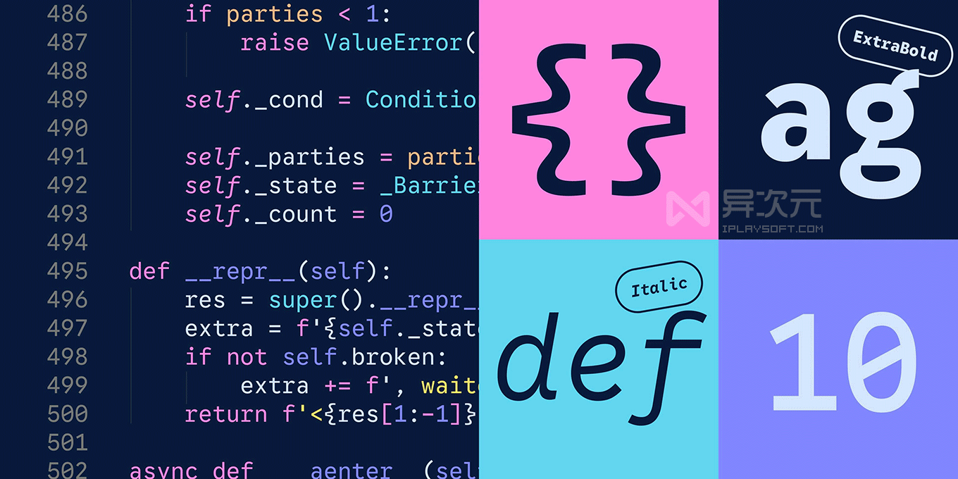 Google Sans Code - 谷歌开源等宽编程专用字体 (代码有格调 / 显示清晰 / 减少疲劳) - 异次元软件下载